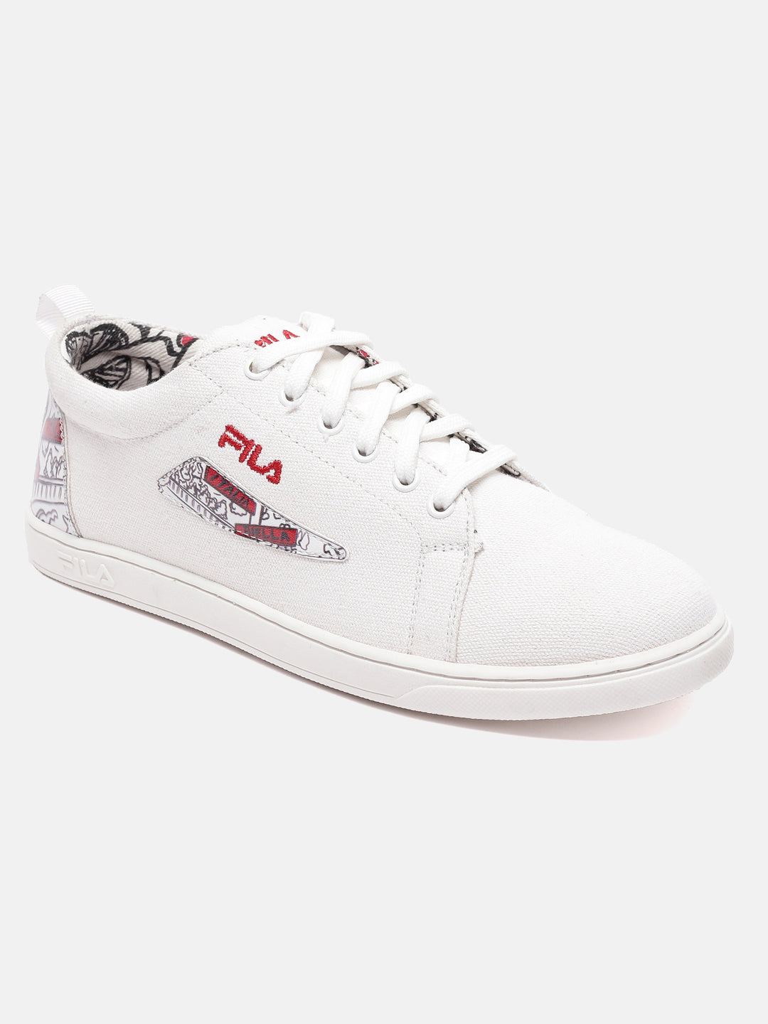 Buy Fila White White Scribble Women's Canvas Sneakers @ Rs 899.70 ...