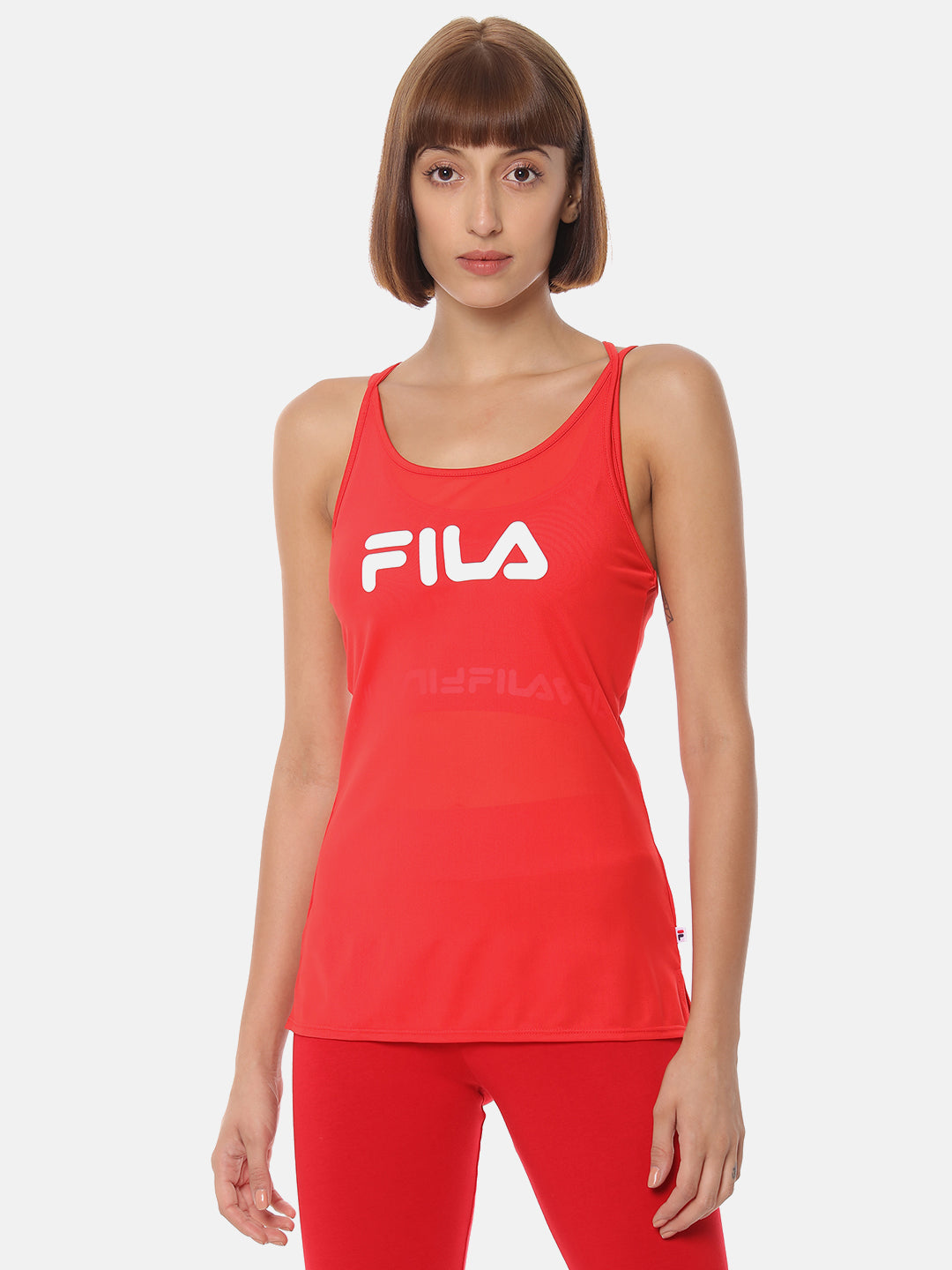 Buy Fila Chinese Red Black Teagan Women's Tank Top @ Rs 1079.70 | Fila ...