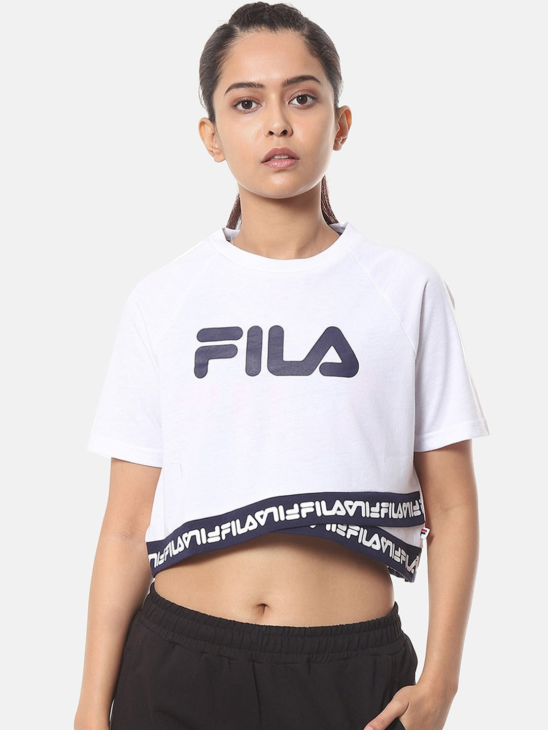 Buy Fila Grey Bronti Women's Crop Top @ Rs ₹ 630 | Fila India