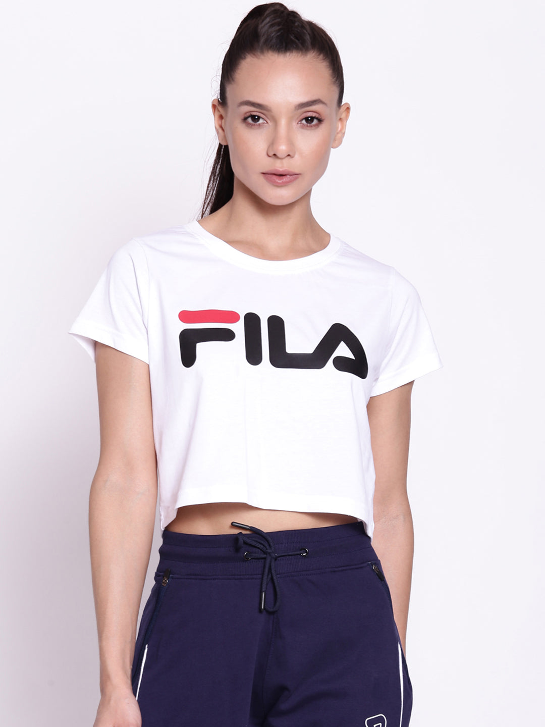 Buy Fila White Black Eden Women's Crop Top @ Rs 239.70 | Fila India