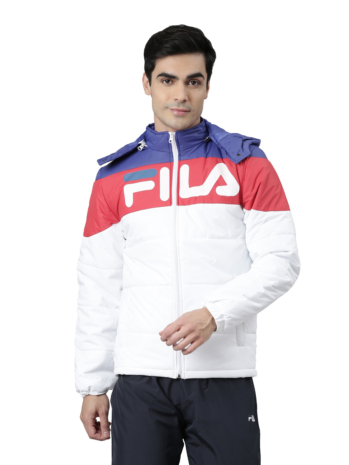 Buy Fila Royal Blue Light Green Skar Unisex's Hooded Jacket @ Rs 1169. ...