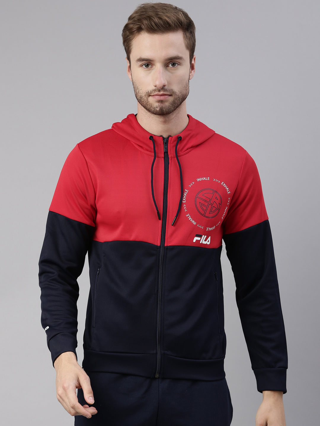 Buy Fila Grey Abel Jkt Men's Sweat Jacket @ Rs ₹ 780 | Fila India