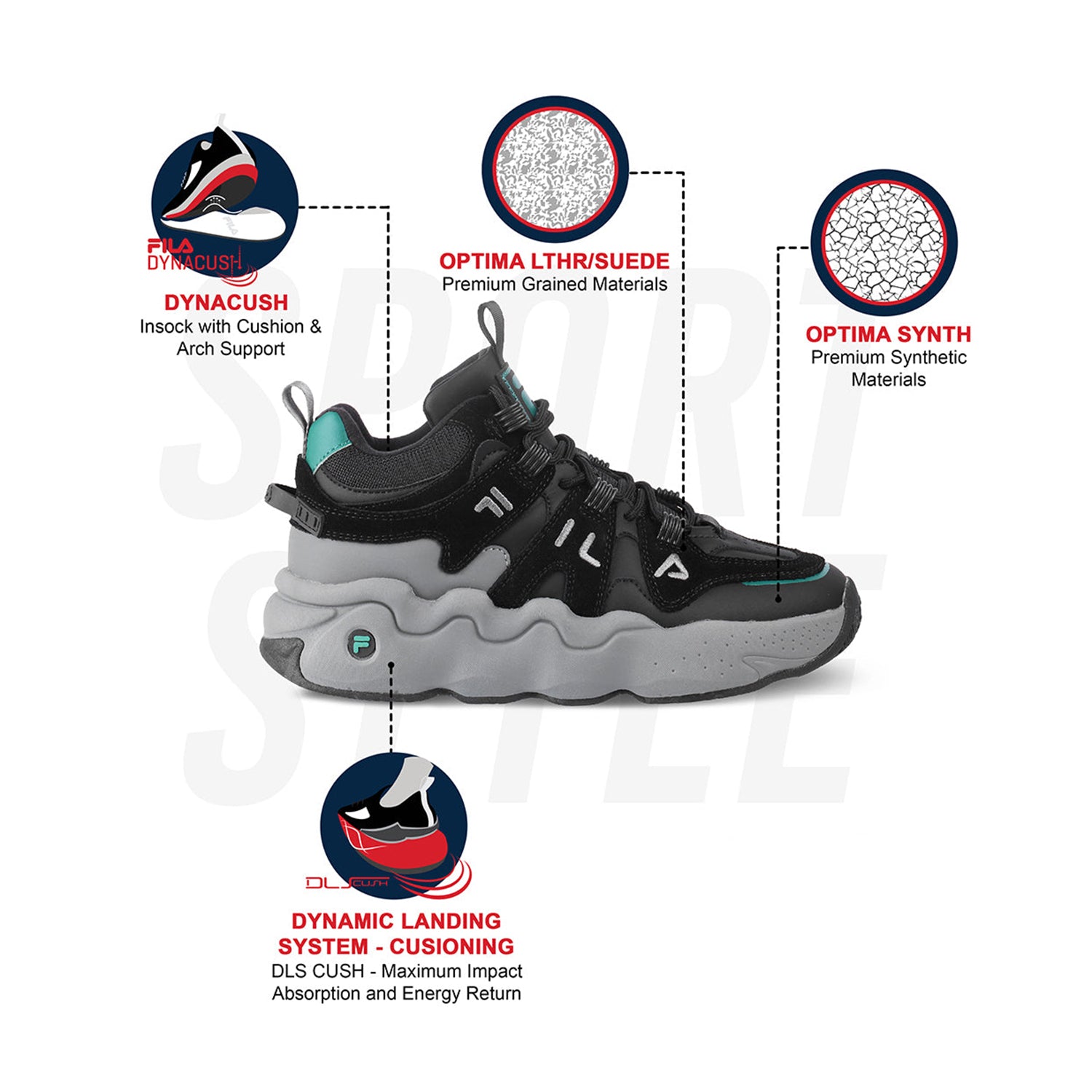 Buy Fila Black Unisex Ri-Tss High III Black Sneakers @ Rs 5599.30 ...
